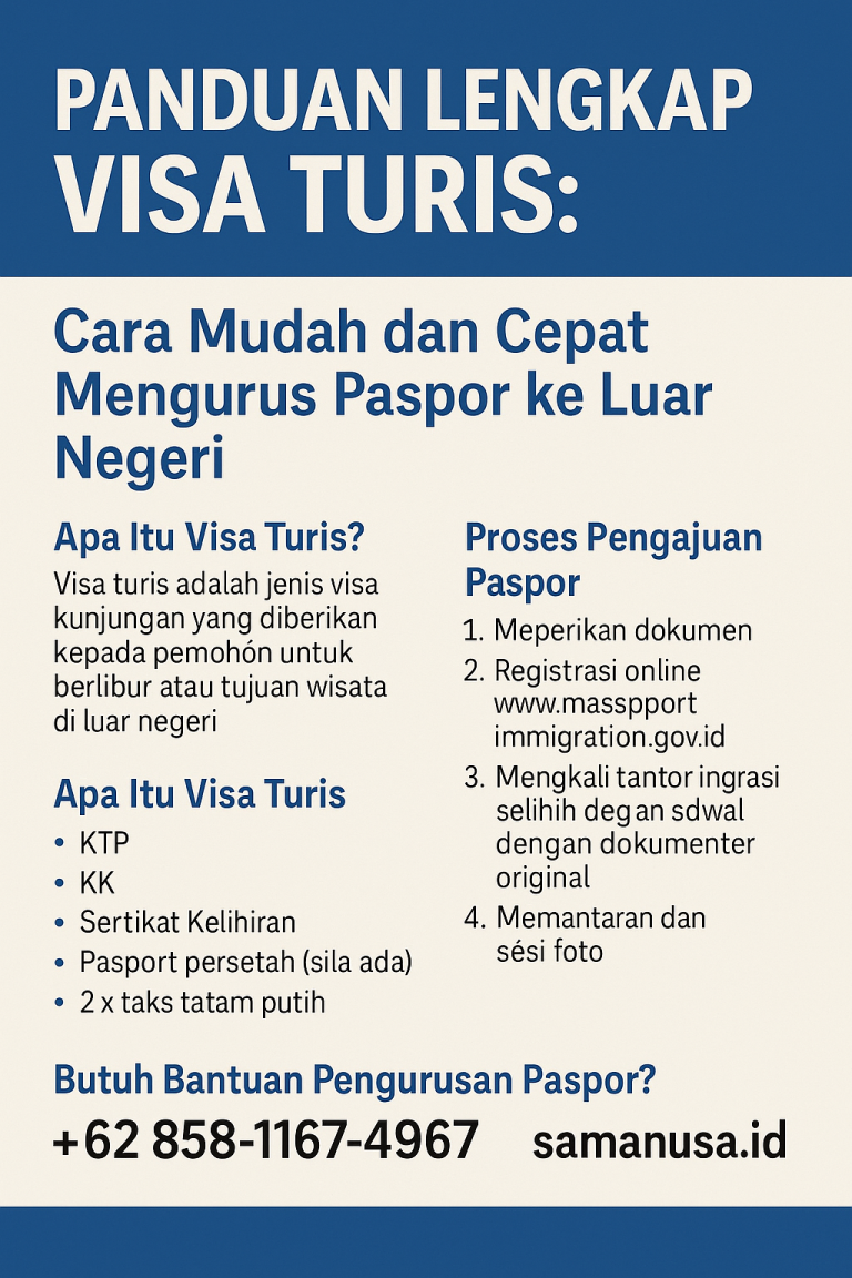 Panduan Lengkap Visa Turis: Cara Mudah dan Cepat Mengurus Paspor ke ...